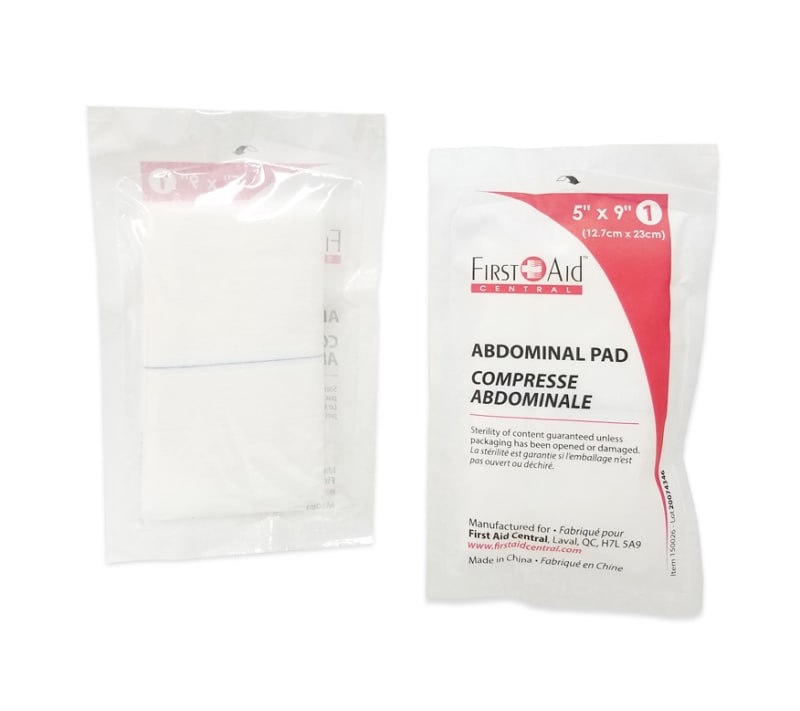 Abdominal/Combine Pad 5" x 9" - Sterile (1) – First Aid Central