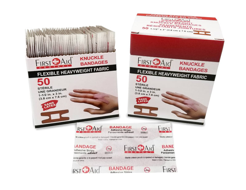 HEAVY Weight Fabric Adhesive Bandages Knuckle (box of 50) – First Aid ...