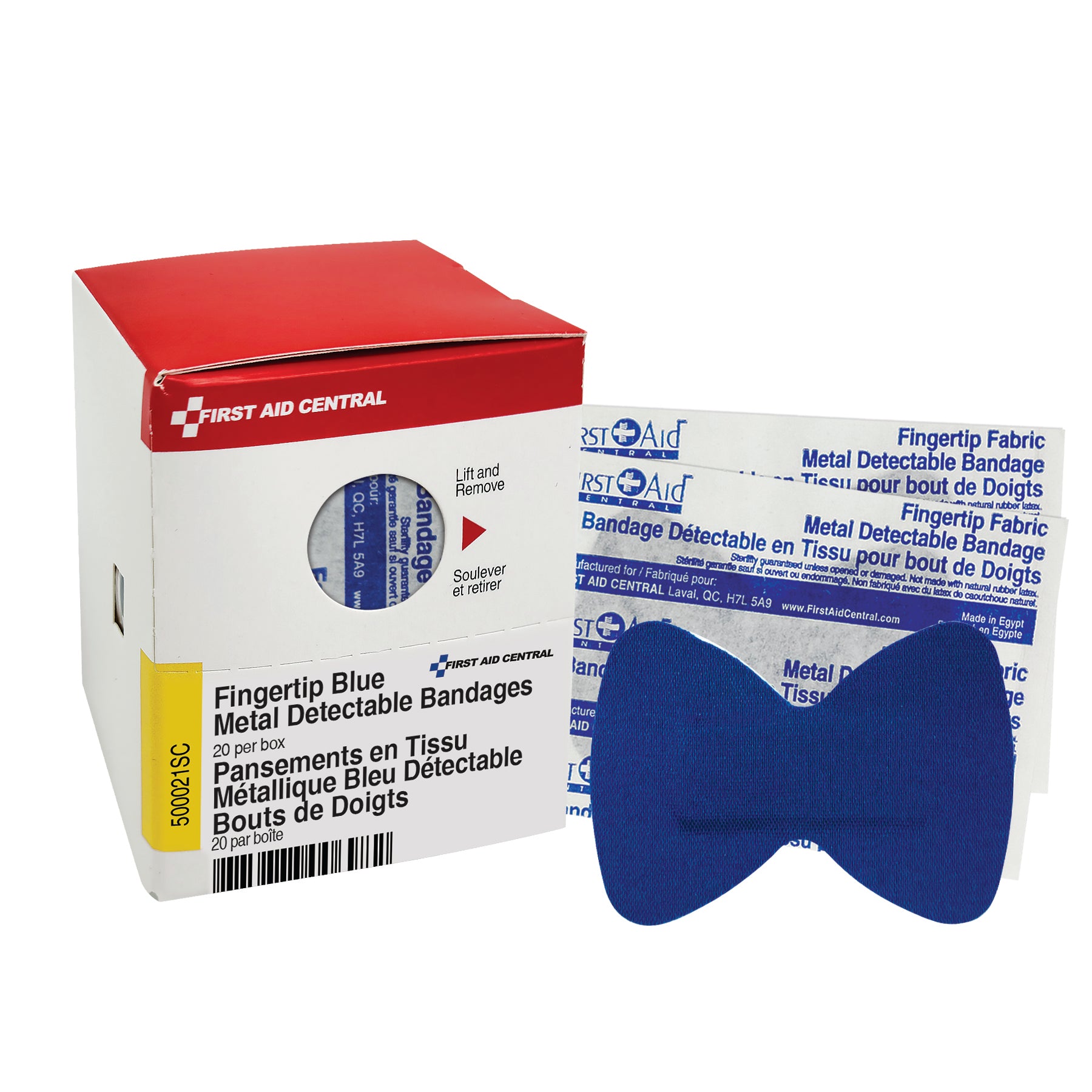 Fingertip Blue Detectable Bandages, 20 per Box, SmartCompliance Reﬁll ...