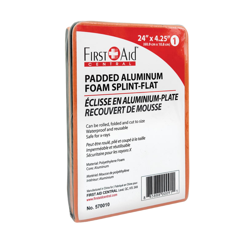 Padded Aluminum Foam Splint – First Aid Central