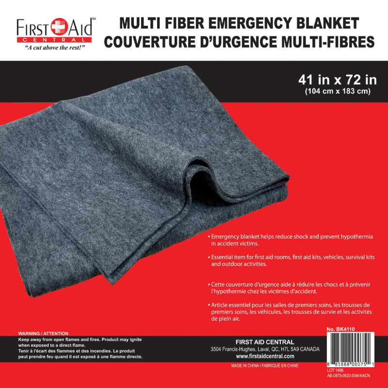 Multi Fibre Emergency Blanket (41"x 72") – First Aid Central